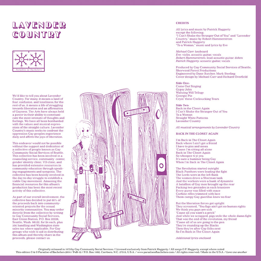Lavender Country: Lavender Country – Paradise of Bachelors
